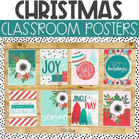 Christmas Cheer Classroom Posters Easy Holiday Classroom - Etsy