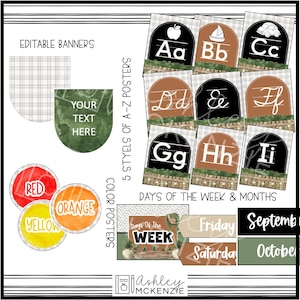 Modern Garden Classroom Decor Bundle Nature Bulletin Board Ideas ...