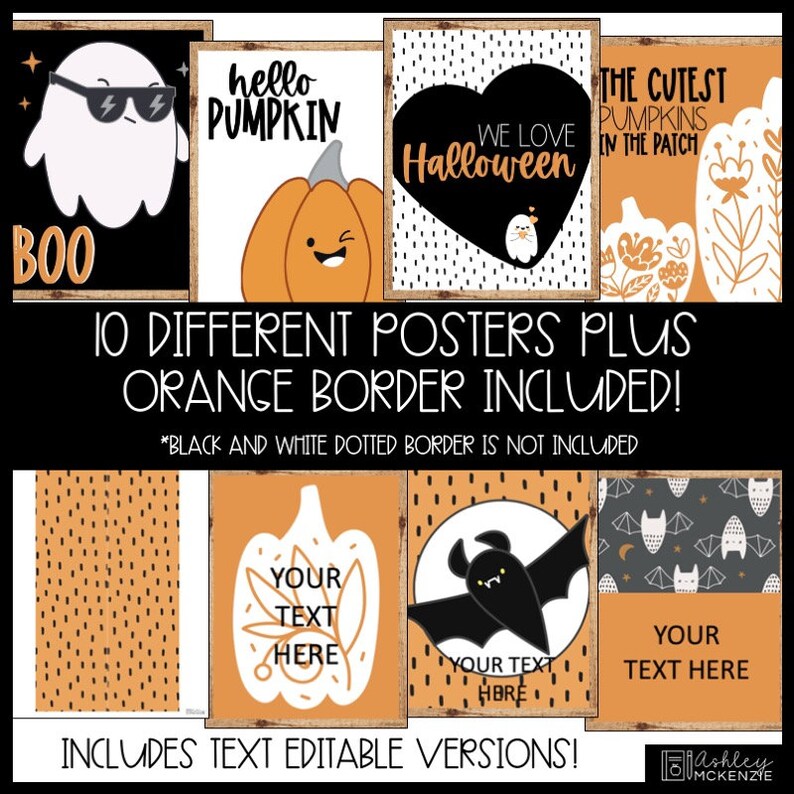 Halloween Boo Crew Classroom Posters Easy and Modern Holiday - Etsy