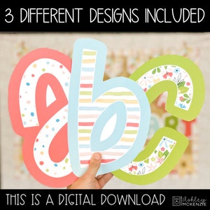 Spring Classroom Decor, A-Z Bulletin Board Letters, Punctuation, and ...