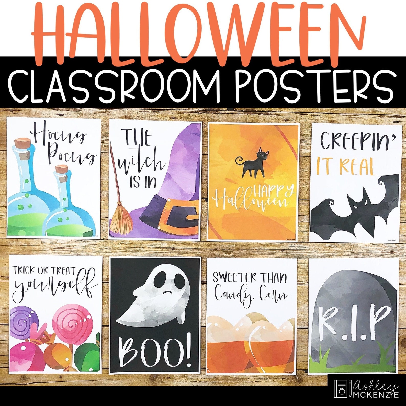 Halloween Classroom Posters, Easy Autumn Classroom Decorations - Etsy