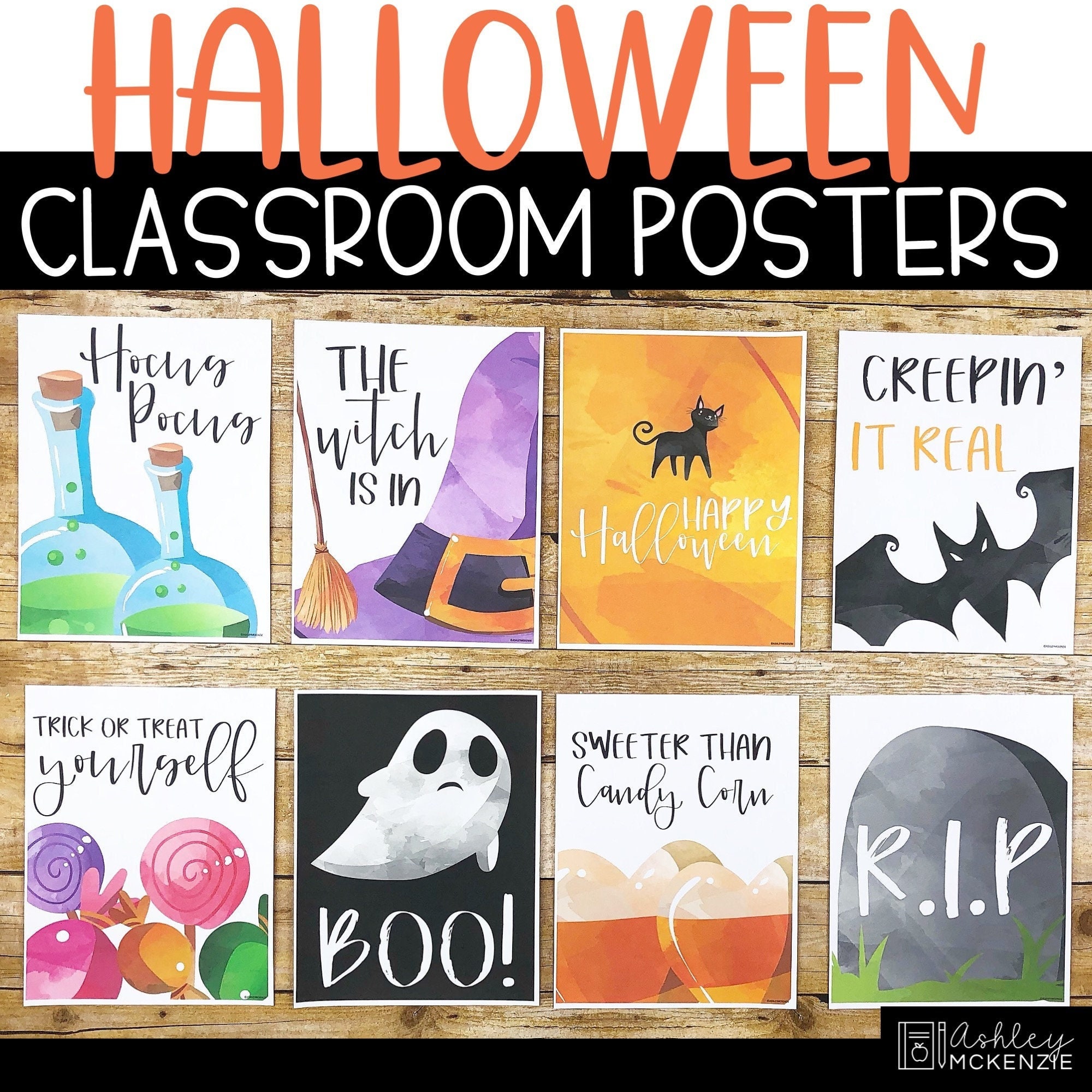 Halloween Classroom Posters, Easy Autumn Classroom Decorations - Etsy
