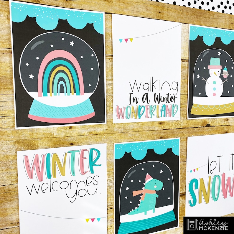 Winter Classroom Decor Snow Globe Bulletin Board Kit - Etsy