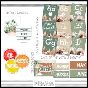 Modern Dinosaur Classroom Decor Bundle Adventure Class Theme Editable ...