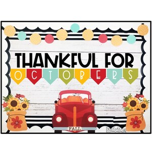 Fall Bulletin Board or Classroom Door Decor Red Truck Theme - Etsy