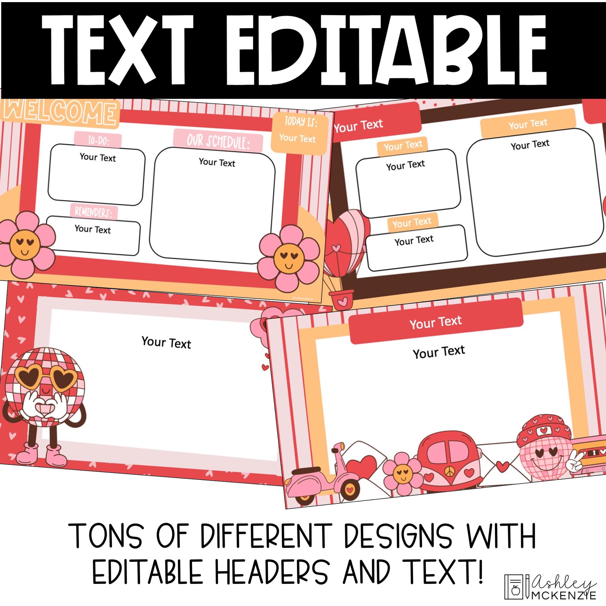 February Morning Slides, Valentine's Day Slide Templates, Daily Slides ...