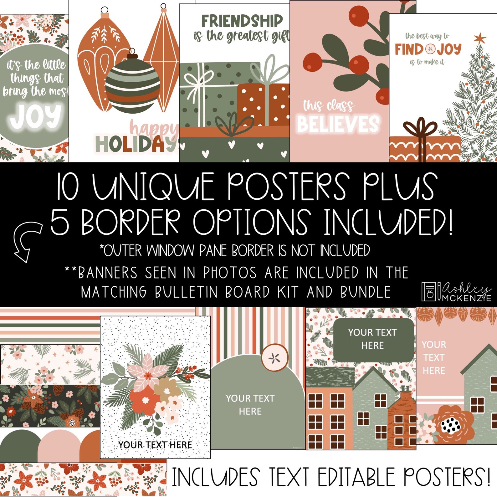Christmas City Classroom Posters, Winter Class Decor, Easy Holiday ...