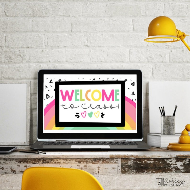 Rainbow Brights Google Slides and Powerpoint Templates Bright - Etsy