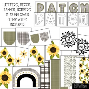 Fall Sunflowers Bulletin Board Kit, Autumn Classroom Decor, Easy ...