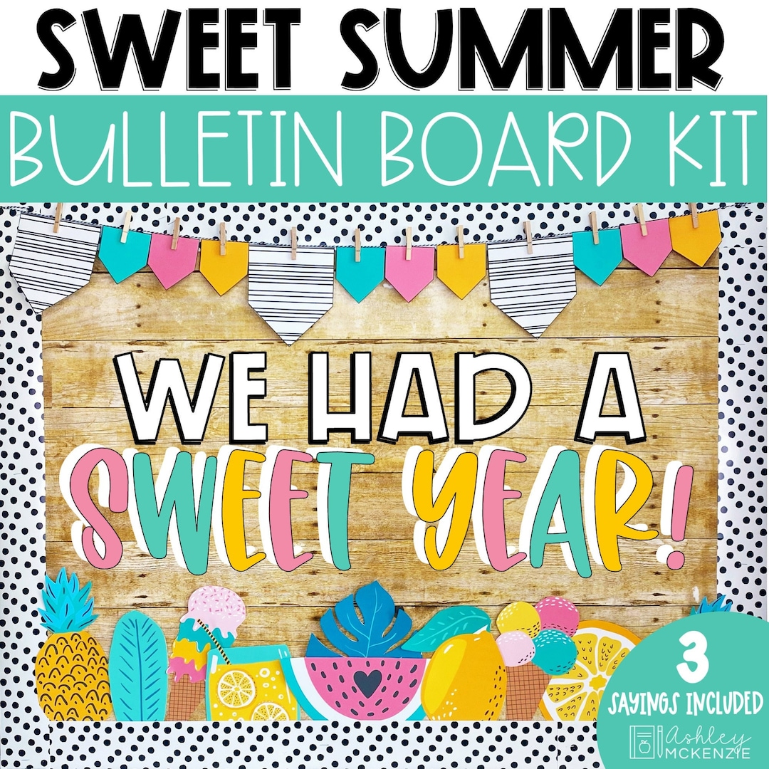 Sweet Summer Bulletin Board or Classroom Door Decor, Easy and Modern ...
