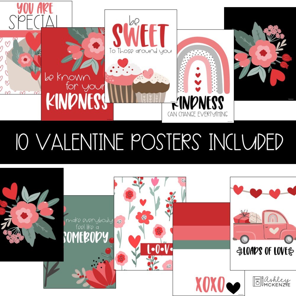 Valentine's Day Truck Classroom Posters, Random Acts of Kindness Week ...