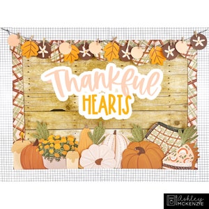 Modern Thanksgiving Bulletin Board Kit November Theme Easy - Etsy