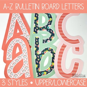 Boho Rainbow Flowers Classroom Decor, Bulletin Board Kit, Classroom ...