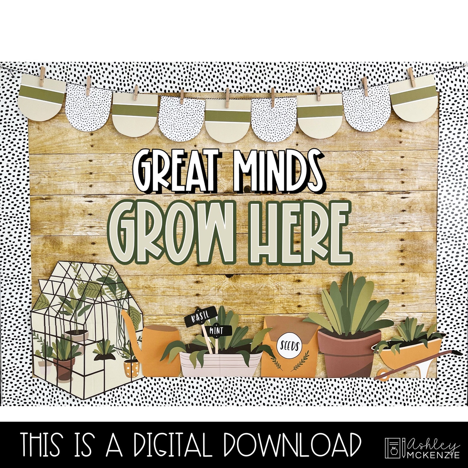 Spring Bulletin Board Kit, Spring Garden Theme, Easy and Modern ...