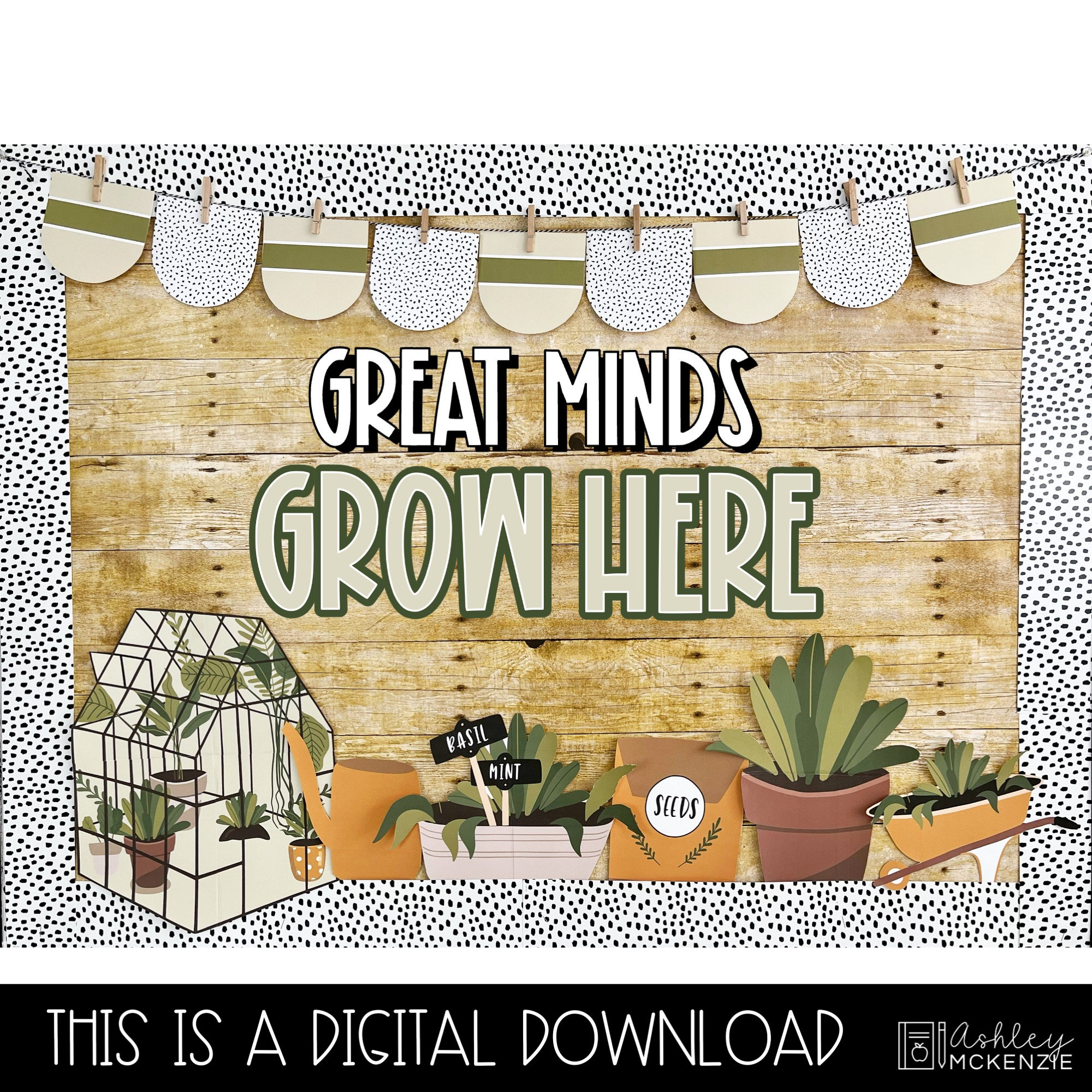 Spring Bulletin Board Kit Spring Garden Theme Easy and - Etsy