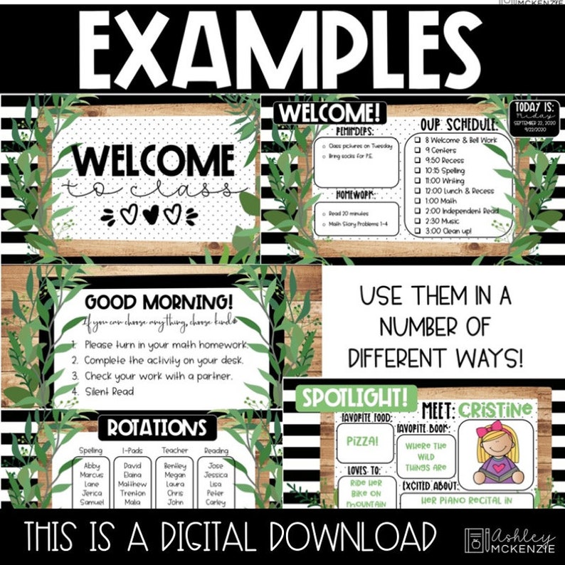 Modern Farmhouse Google Slides and Powerpoint Templates, Calm Class ...