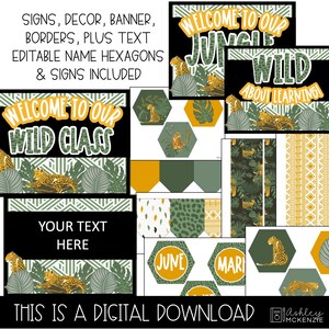 Modern Jungle Classroom Door Decor Kit, Back to School, Easy and Modern ...