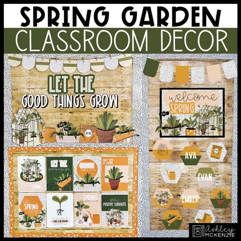 Spring Classroom Decor Bundle Spring Garden Theme Easy - Etsy