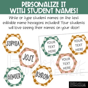 Modern Checkered Classroom Door Decor Kit, Back to School, Easy and ...