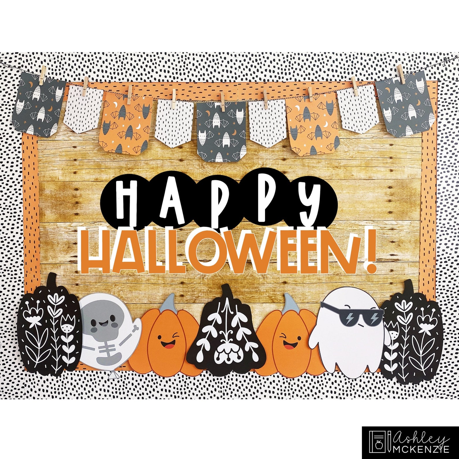 Halloween Boo Crew Bulletin Board Kit Easy Holiday Classroom - Etsy