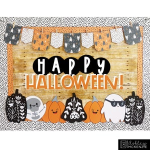 Halloween Bulletin Board Kit We Are the Boo Crew Classroom Decorations ...