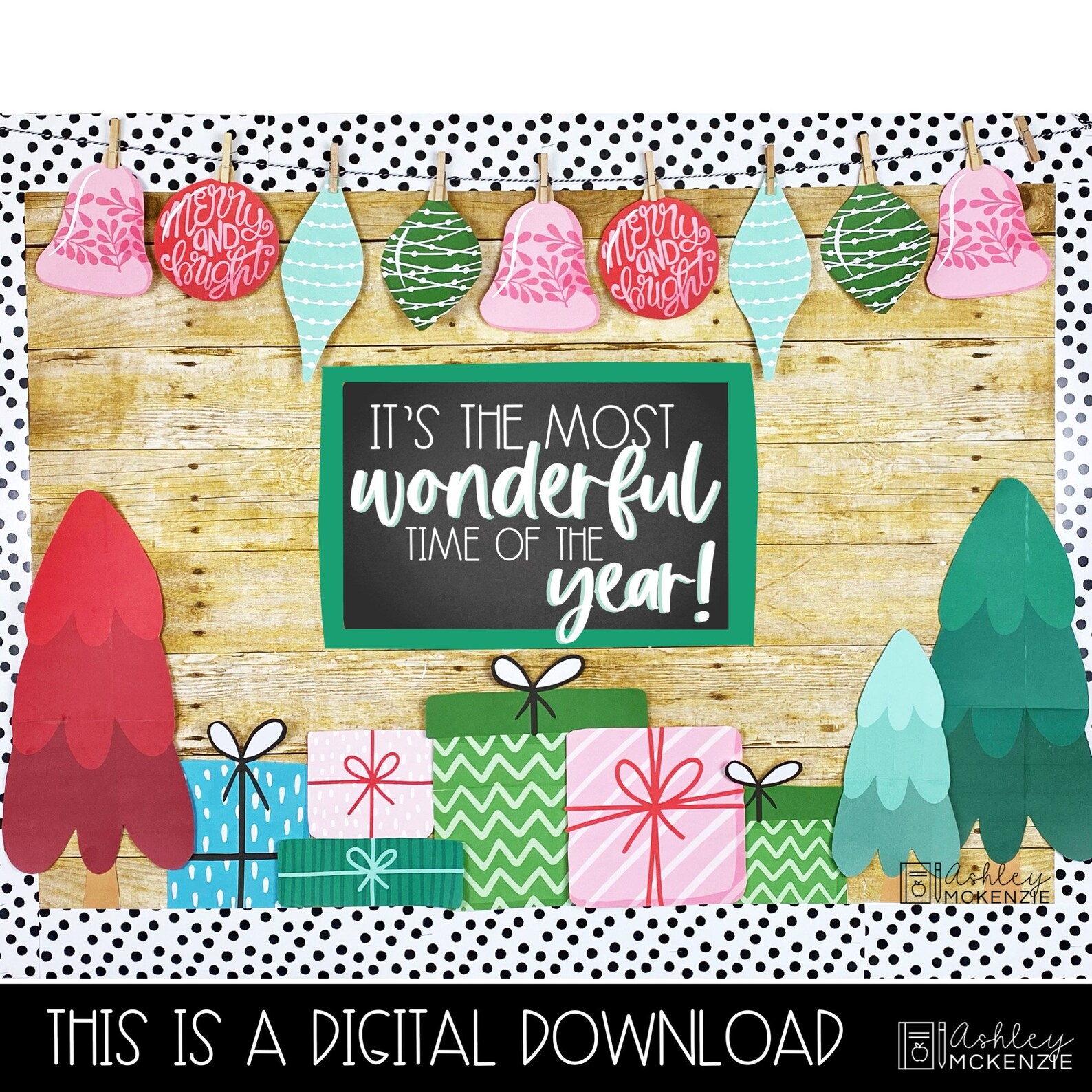 Christmas Cheer Bulletin Board or Classroom Door Decor Easy - Etsy