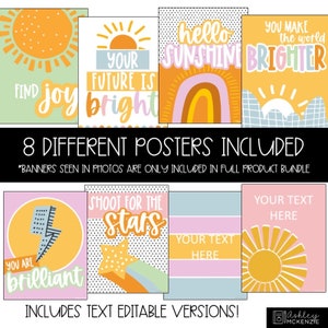 Sunshine Themed Classroom Posters, Easy and Modern Classroom ...