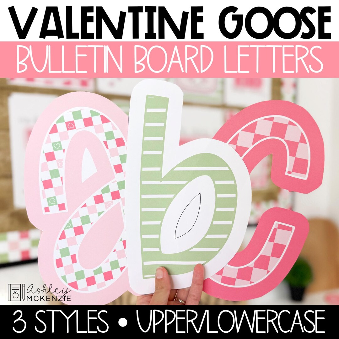 February Bulletin Board Letters Valentine Goose Valentines Day Bulletin ...