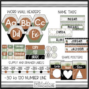 Modern Garden Classroom Decor Bundle Nature Bulletin Board Ideas ...