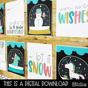 Winter Classroom Decor, Snow Globe Bulletin Board Kit, Classroom ...