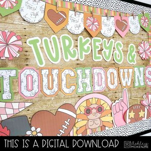 Thanksgiving Bulletin Board Ideas Autumn Door Decorating Football ...