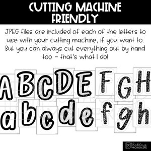 Black and White Classroom Decor Terrazzo Primary Font Printable ...