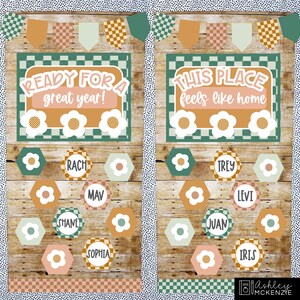 Modern Checkered Classroom Door Decor Kit, Back to School, Easy and ...