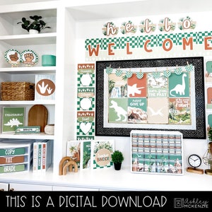 Modern Dinosaur Classroom Decor Bundle Adventure Class Theme Editable ...