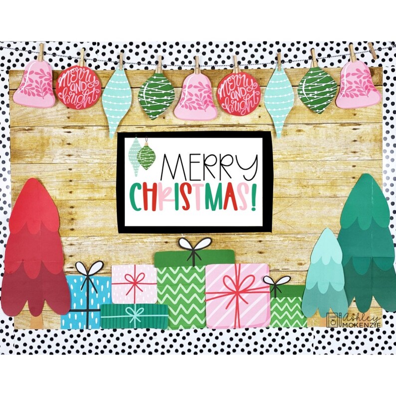 Christmas Cheer Bulletin Board or Classroom Door Decor Easy | Etsy