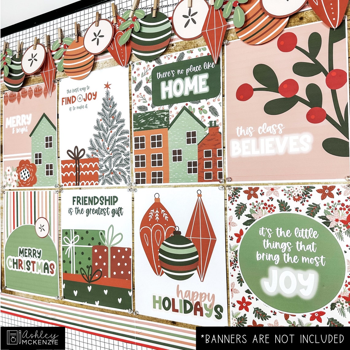 Christmas City Classroom Posters, Winter Class Decor, Easy Holiday ...