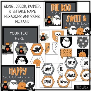 Halloween Boo Crew Classroom Door Decor Kit Easy Holiday - Etsy Canada
