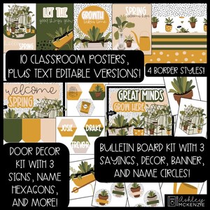 Spring Classroom Decor Bundle Spring Garden Theme Easy - Etsy