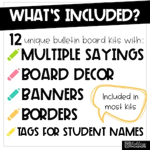 Bulletin Board Kits Bundle #4 Seasonal Classroom Decor for All Year 12 ...