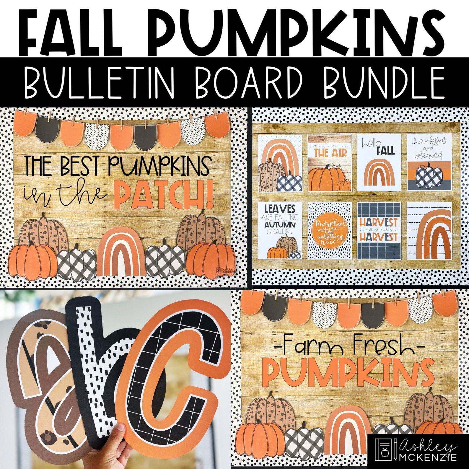 Fall Pumpkins Classroom Decor Bulletin Board Kit Classroom - Etsy