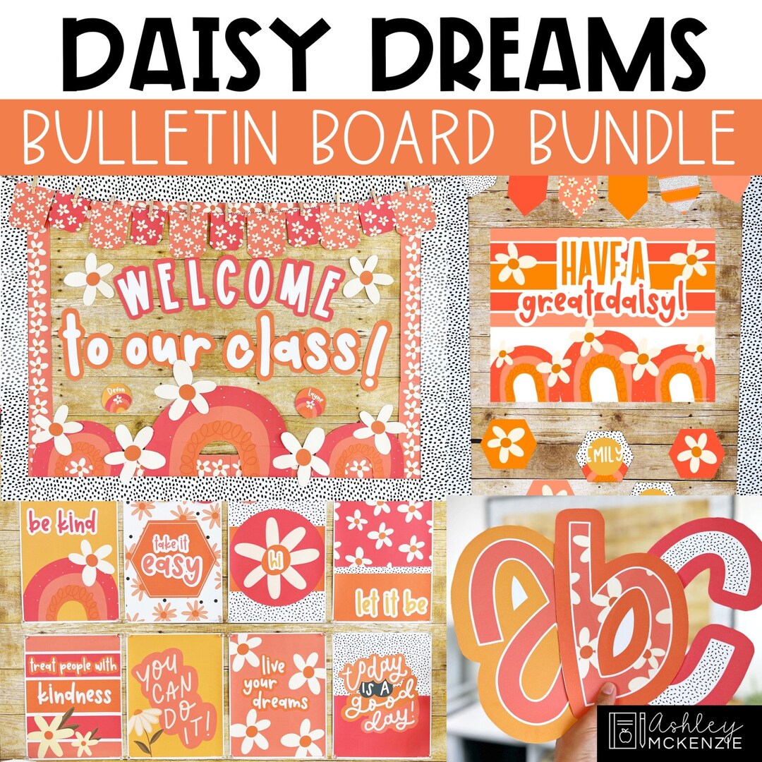 Daisy Themed Back to School Classroom Decor Bulletin Board - Etsy