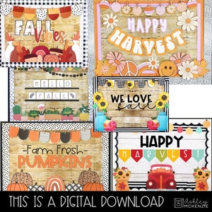 Fall Bulletin Board Kits Bundle, Back to School, Autumn Classroom Decor ...