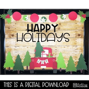 Christmas Tree Bulletin Board or Classroom Door Decor, Little Red Truck ...