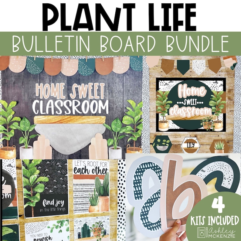 Plant Life Classroom Decor, Bulletin Board Kit, Classroom Posters, Door ...