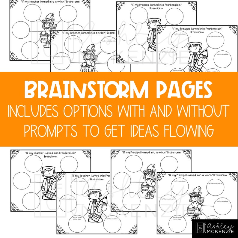 Halloween Classroom Activity Fall Writing Prompts If My Teacher Turned ...