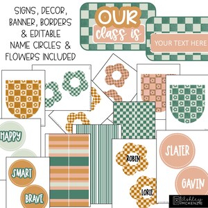 Modern Checkered Back to School Bulletin Board Kit, Easy and Modern ...