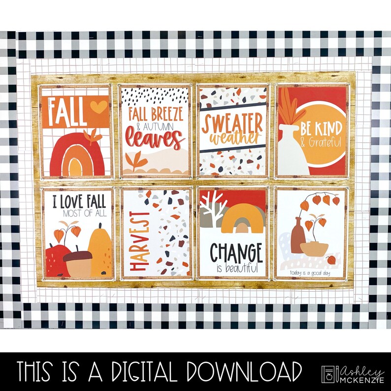 Boho Fall Classroom Decor Bulletin Board Kit Classroom - Etsy