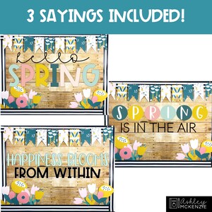 Spring Blooms Bulletin Board March Door Decor, Vintage Flowers Theme ...