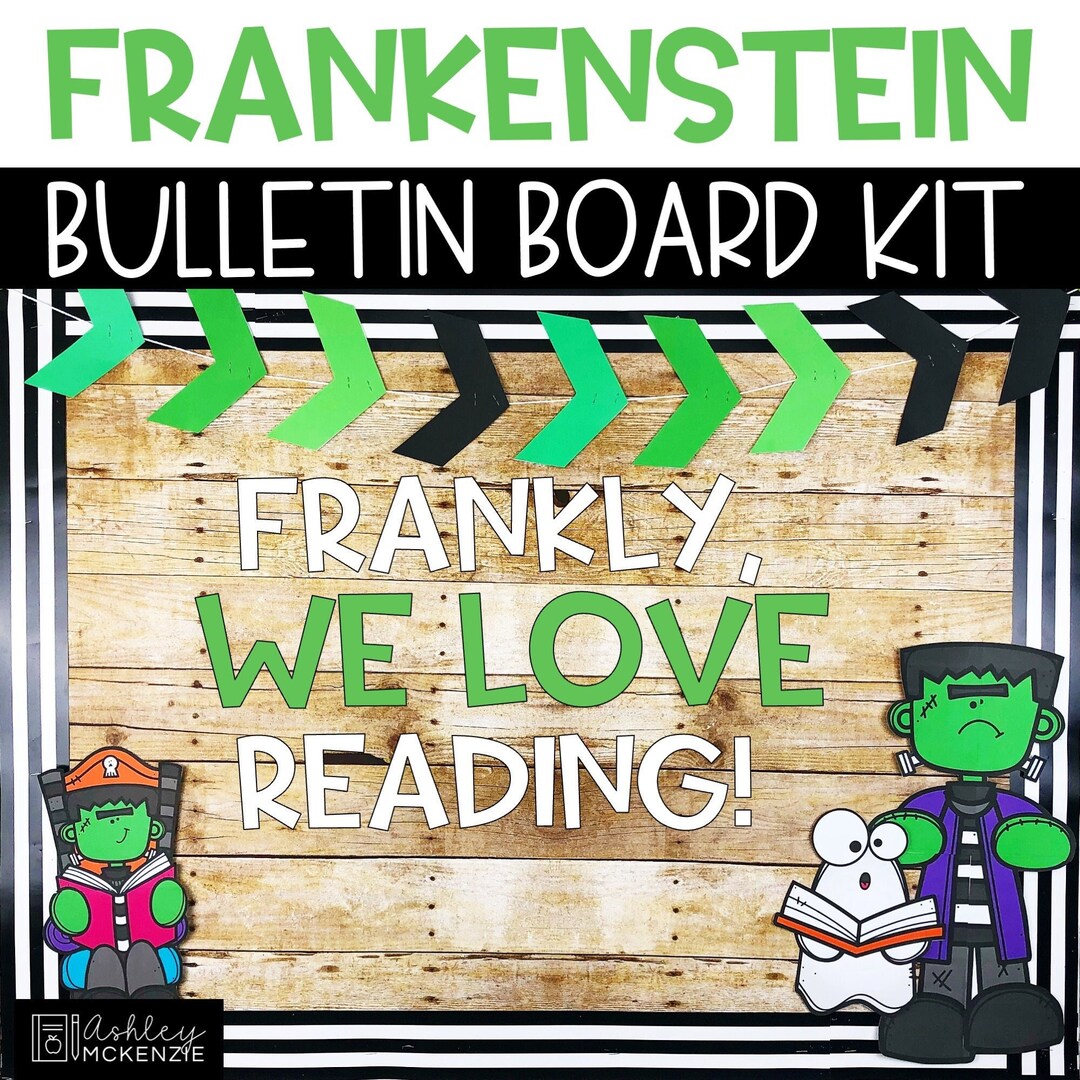 Halloween Frankenstein Bulletin Board or Classroom Door Decor, Easy ...