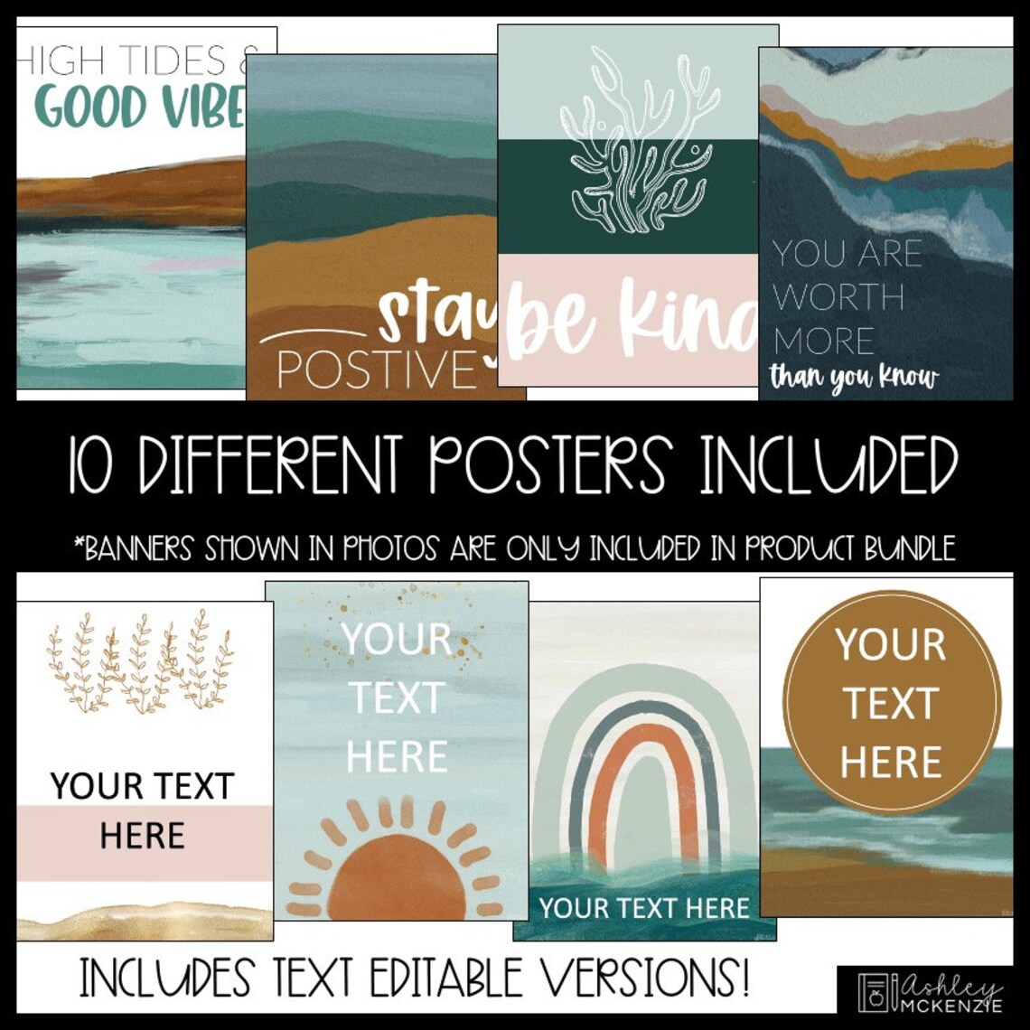 Coastal Classroom Posters Easy and Modern Classroom - Etsy